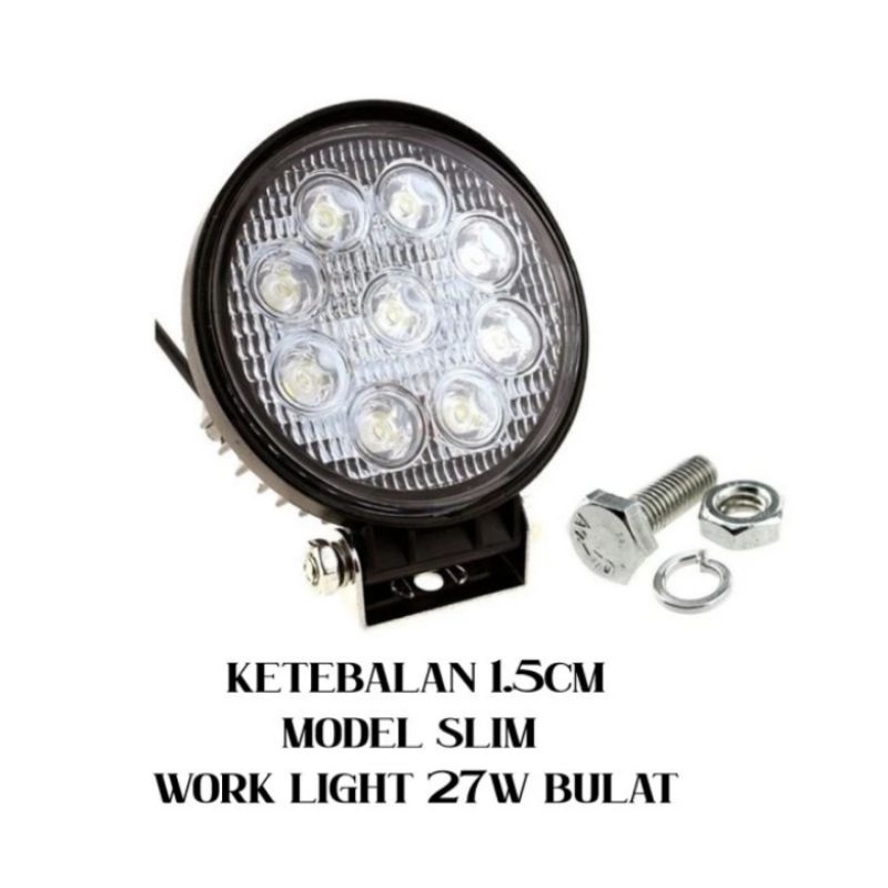 Jual LED WORKLIGHT BULAT 27W 24V - PUTIH | Shopee Indonesia