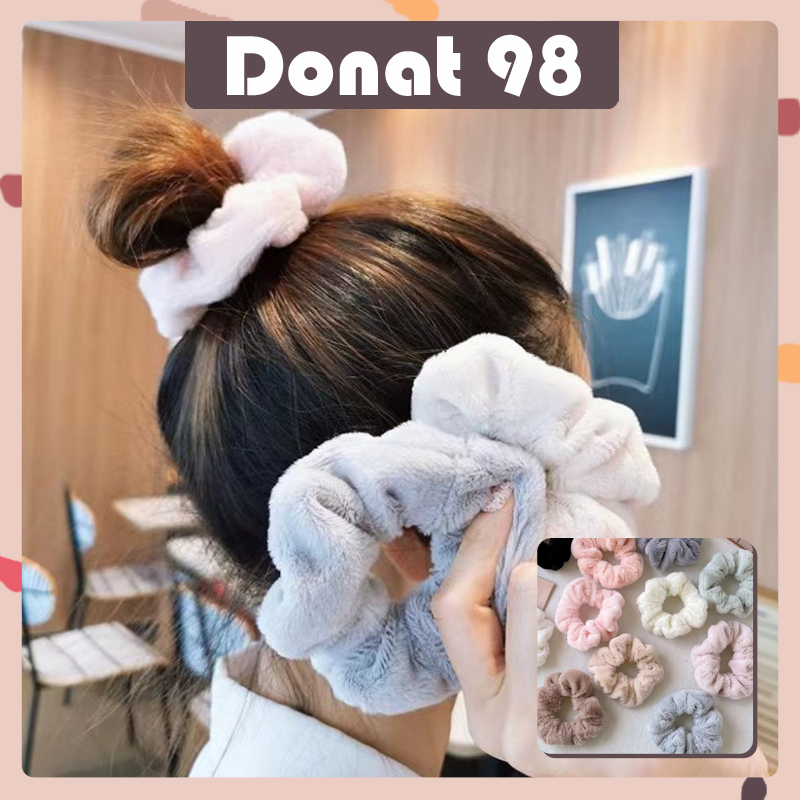 Jual JUAL Ikat Rambut Wanita Scrunchie Cepol Hijab Bulu Halus Lembut ...