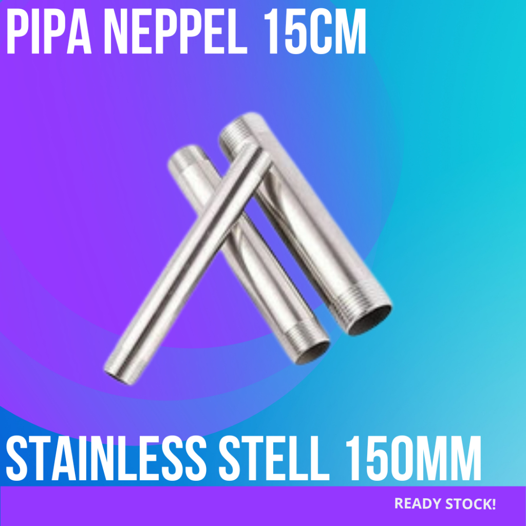 Jual Pipa Nepel 15Cm Stainless Steel 1" Inch SS304 | Shopee Indonesia