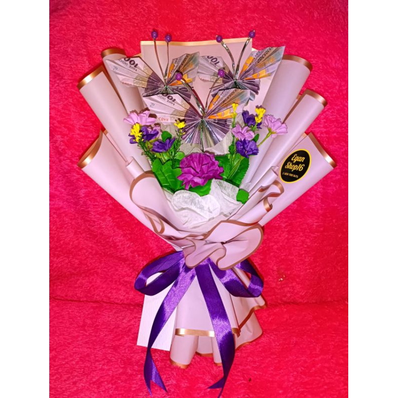 Jual Buket uang money Bouquet hadiah kado ulangtahun anniversary wisuda ...