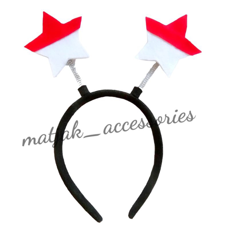 Jual Bando Bendera Merah Putih Indonesia Love Hati Bintang Bando Tuing ...