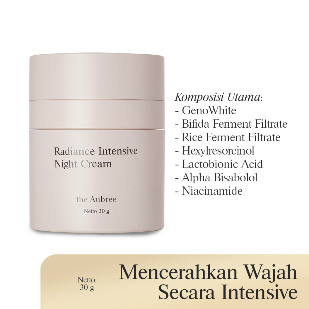 Jual The Aubree Radiance Intensive Night Cream 30g Krim Malam Pencerah ...