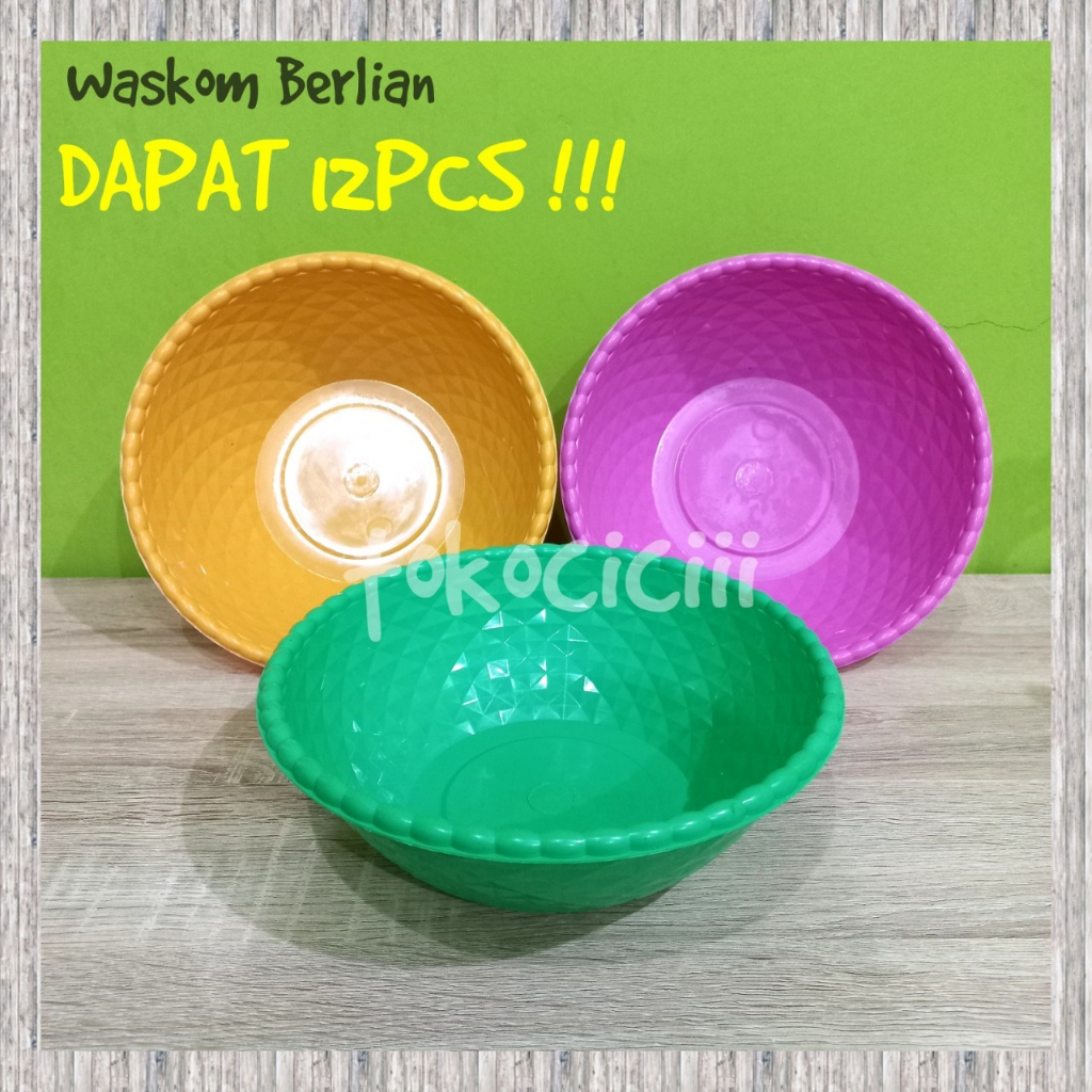 Jual Isi 12 PCS!! Waskom Berlian /Waskom Plastik/Waskom berkatan ...