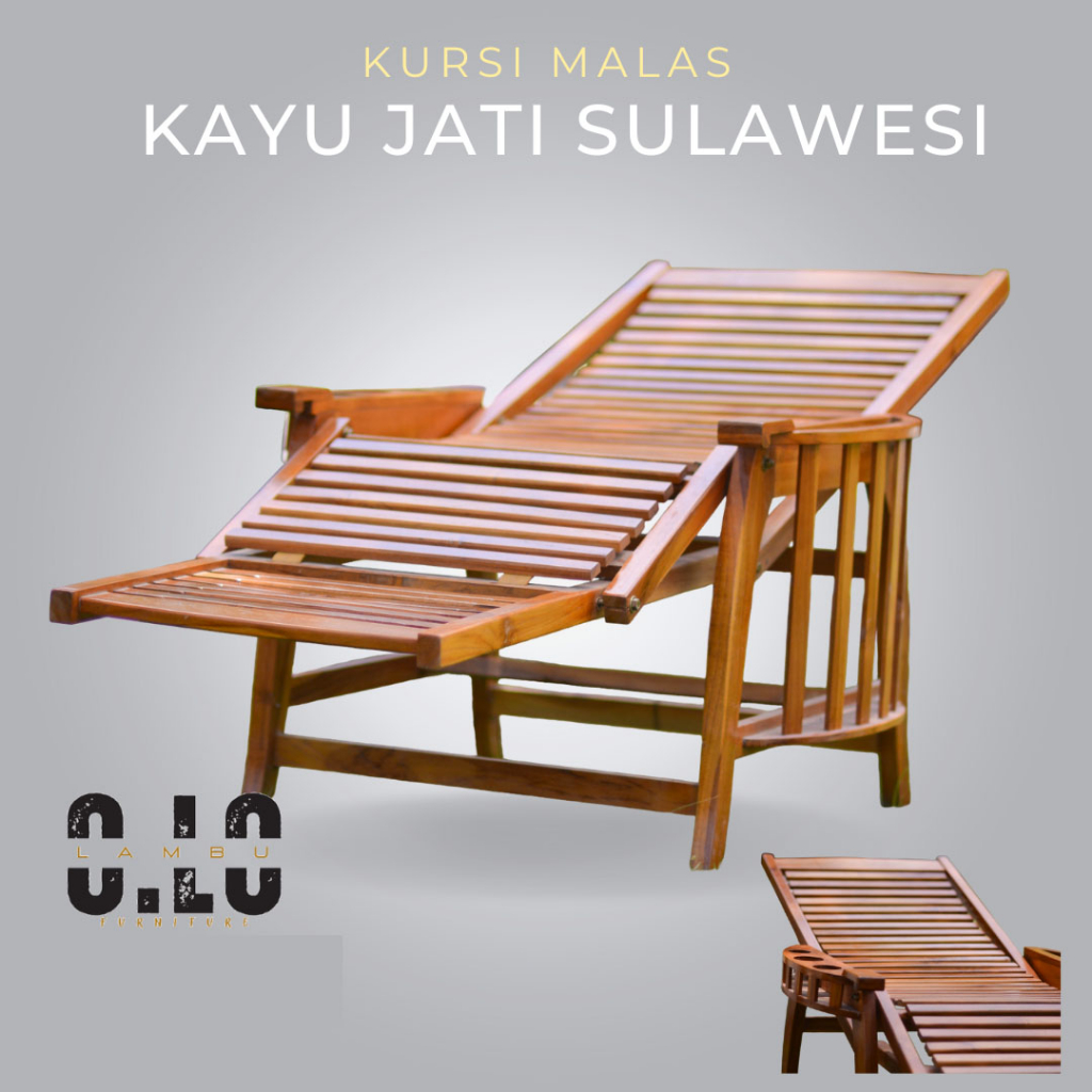 Jual Kursi santai kursi malas kayu jati sulawesi | Shopee Indonesia
