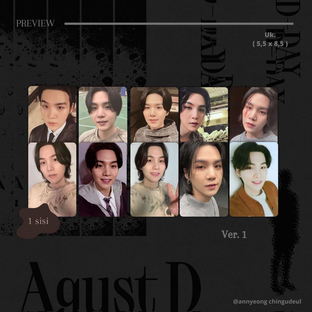Jual Photocard Agustd D-Day (Unofficial) | Shopee Indonesia