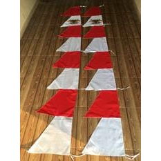 Jual Bendera Umbul-Umbul Warna Merah Putih Garuda Panjang Segitiga 8 Mata Bendera 3 Meter 8 ...