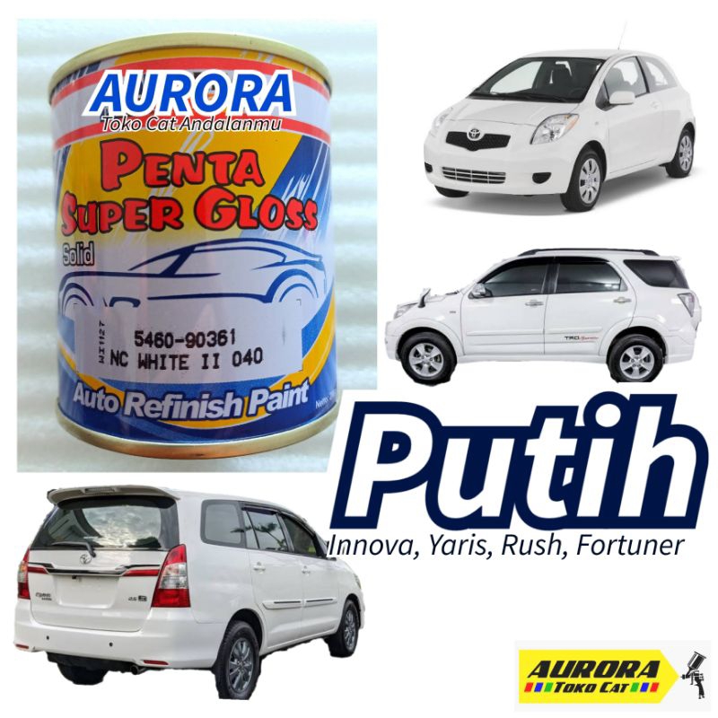 Jual Cat Putih Innova Yaris Rush Terios Fortuner Penta Super Gloss ...