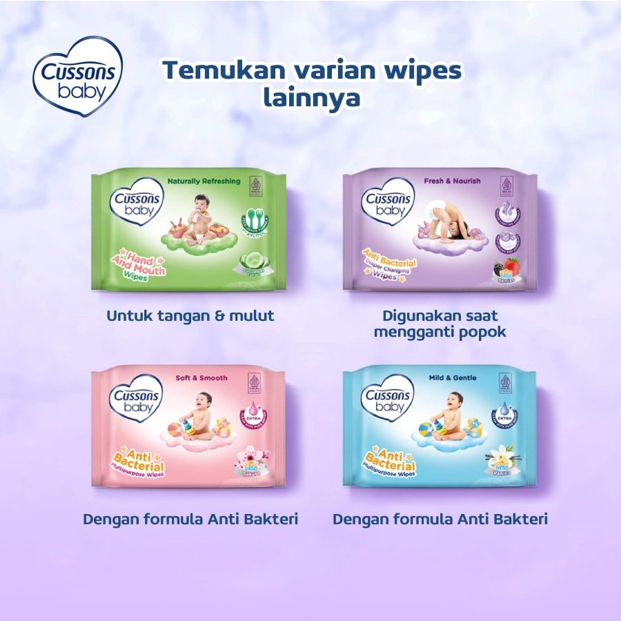 Jual Tisu Tissue Basah Cussons Baby Wipes 45s Beli 1 Gratis 1 / Cusson ...