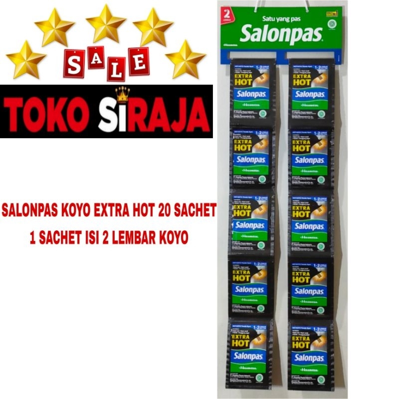 Jual 1 RENCENG SALONPAS EXTRA HOT KOYO ISI 20 SACHET/ KOYO SALONPAS ...