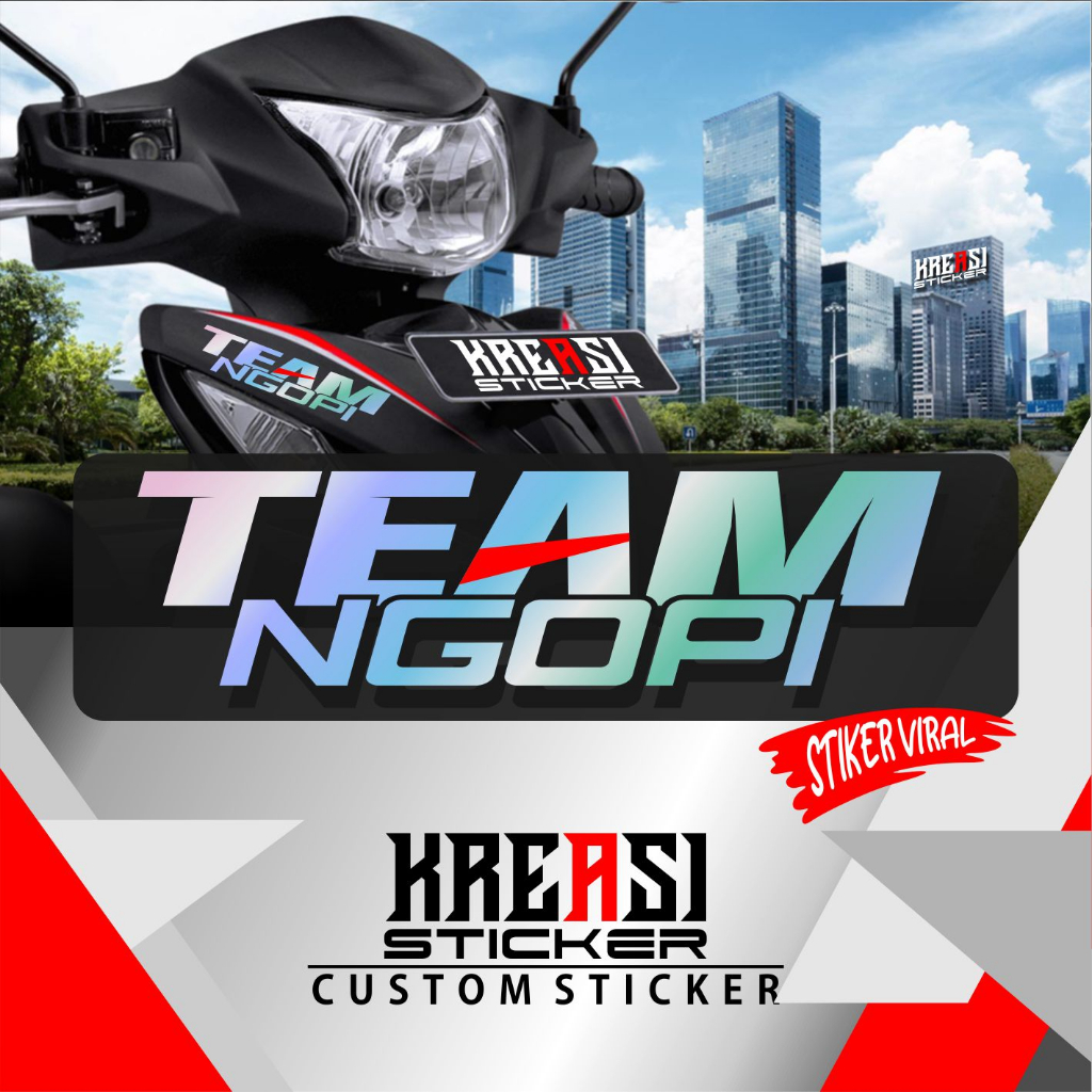 Jual STIKER TEAM NGOPI HOLOGRAM | Shopee Indonesia
