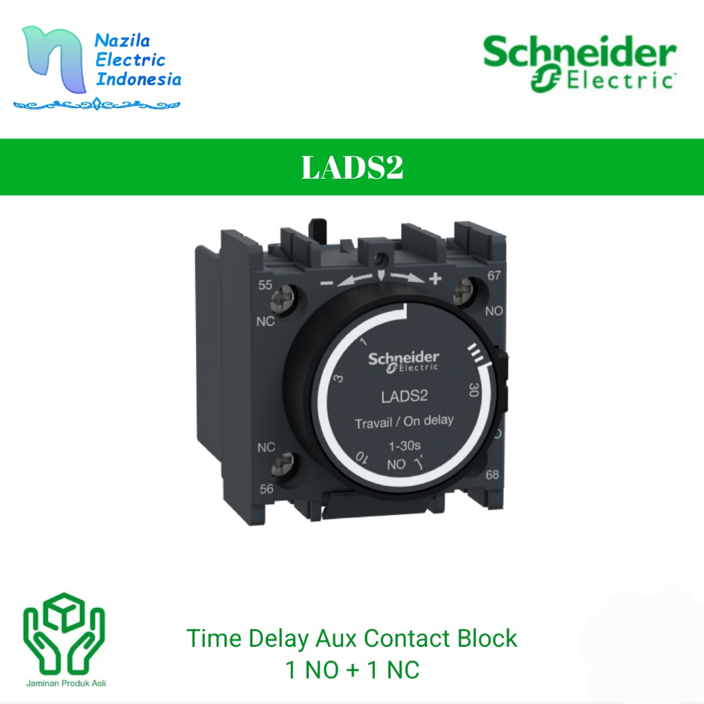 Jual Schneider LADS2 TeSys D Time Delay Aux Contact Block 1NO+1NC ...