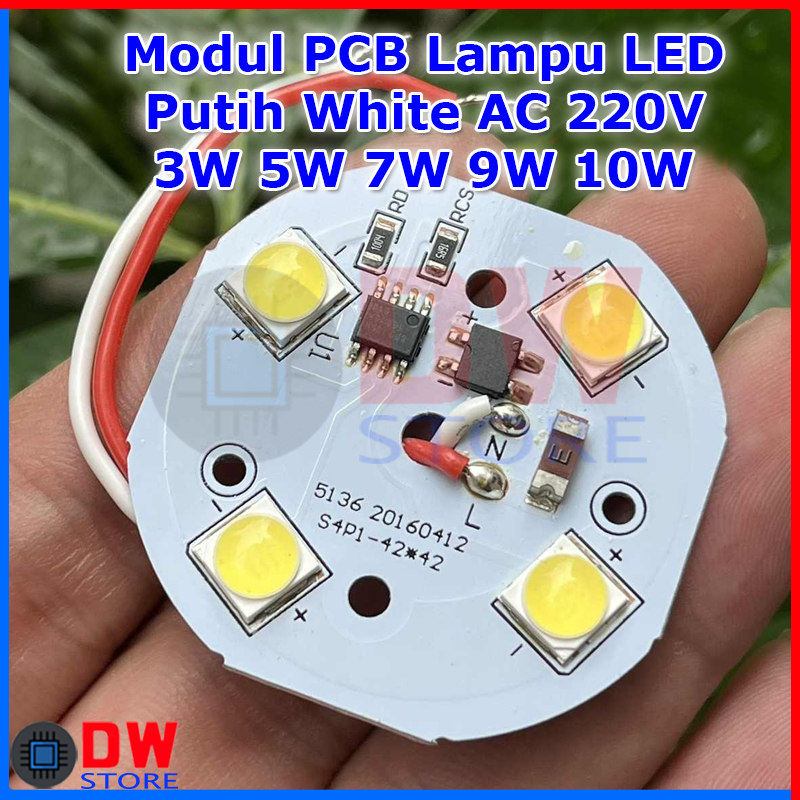 Jual PCB Modul Lampu LED 220V 3W 5W 7W 9W 10W 12W 15W Putih White ...