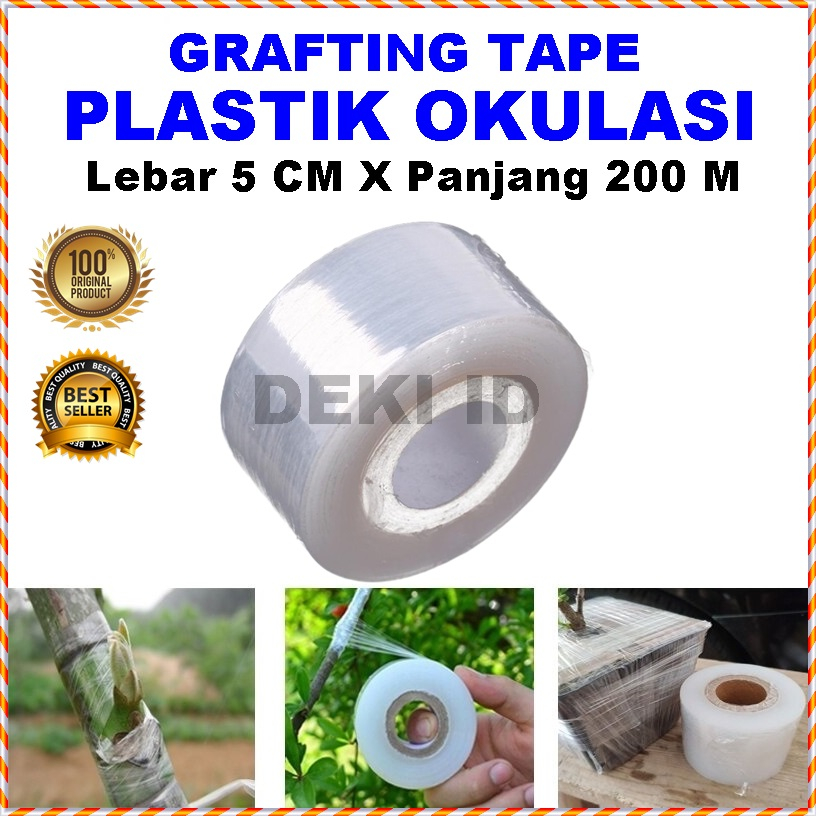 Jual Grafting Tape 5 CM x 200 M Plastik Okulasi Parafilm Sambung Pucuk ...