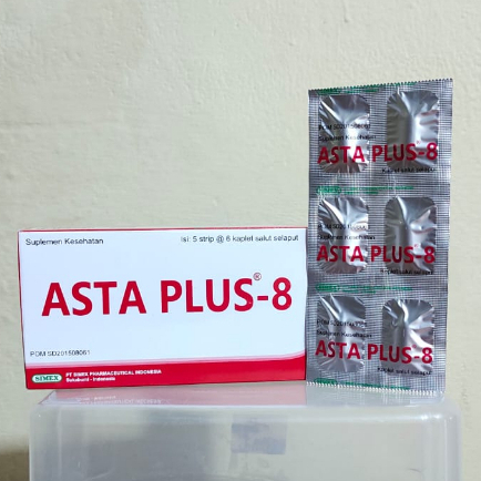 Jual ASTA PLUS-8 (BOX 30 TABLET) ASTA PLUS 8 Astaxanthin 8 Mg- Membantu ...