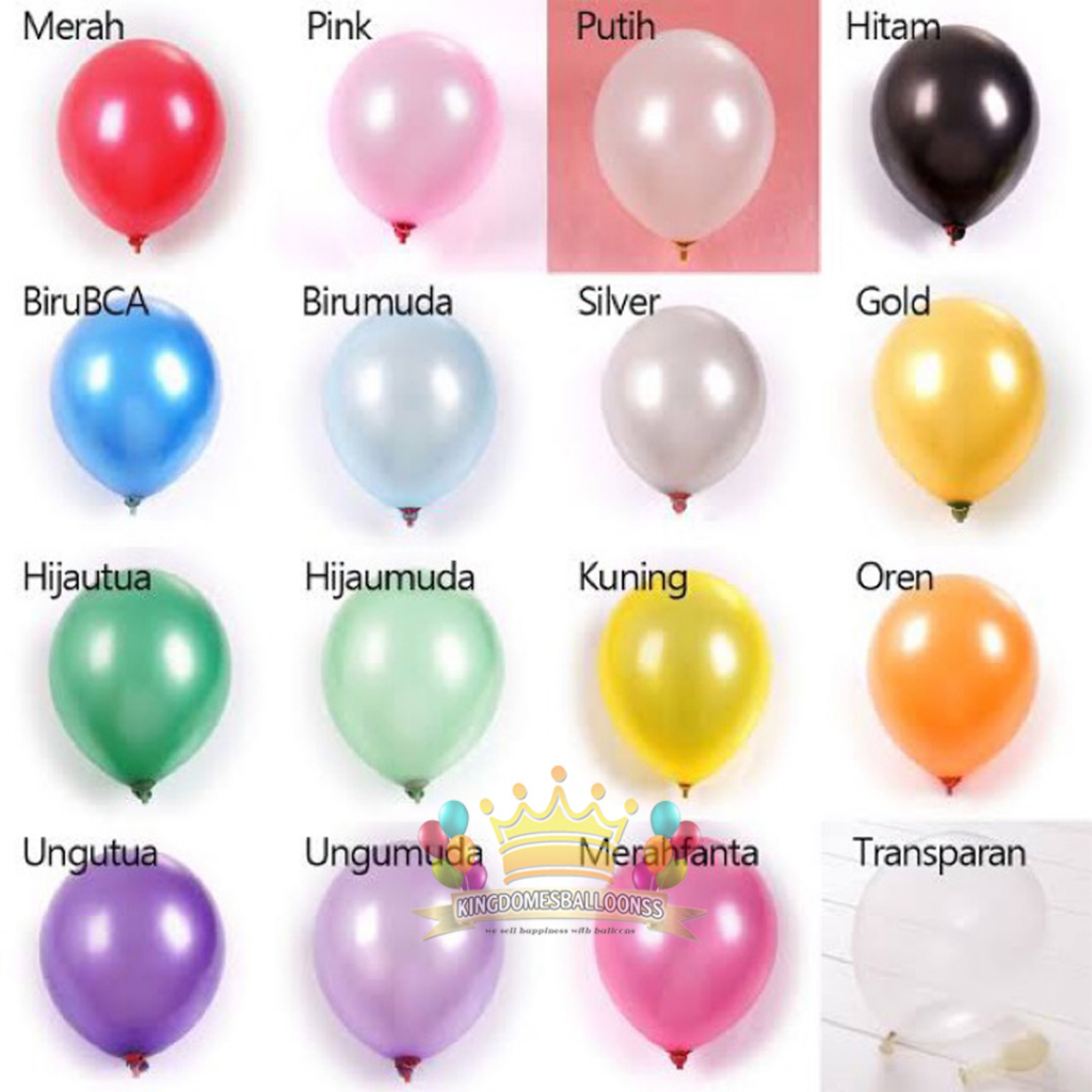 Jual Balon Latex Metalik 5 inch | Shopee Indonesia