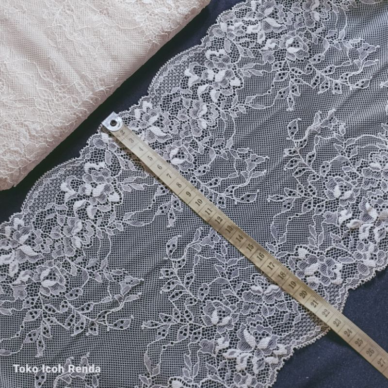 Jual Renda Stretch Lebar 50 varian motif cantik 02 (Permeter) | Shopee ...