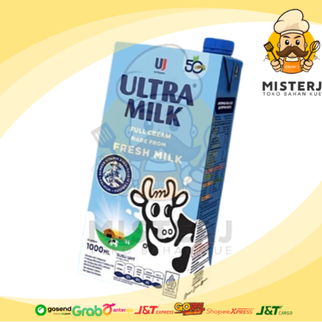 Jual Ultra Milk Susu UHT Full Cream | 1000 ml | Susu Ultra Milk Full Cream | Kemasan Original ...