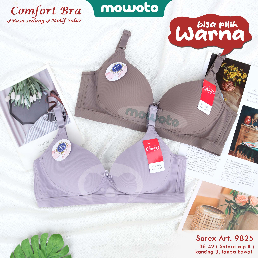 Jual BH Sorex 9825 ( Cup B-C ) Comfort Sorex Bra Tanpa Kawat Motif ...