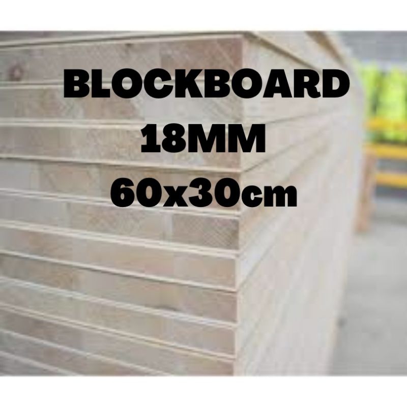 Jual Papan Kayu Blockboard 18MM ukuran 60x30 cm bisa Custome | Shopee ...