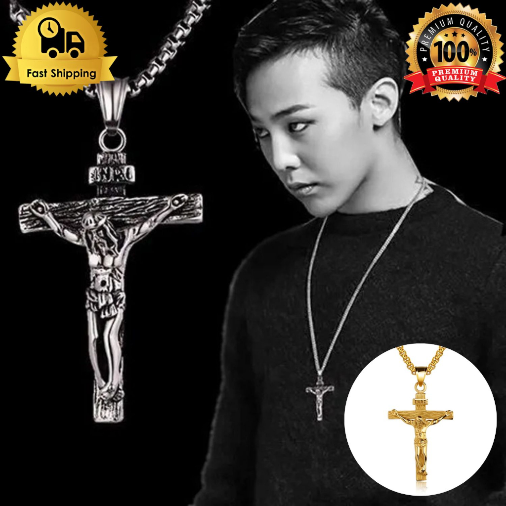 Jual Kalung Salib Titanium Anti Karat Salib Yesus INRI Cross Necklace K63 | Shopee Indonesia