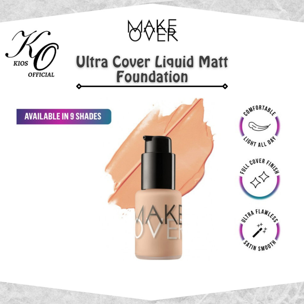 Jual Make Over Ultra Cover Liquid Matte Foundation 33ml | Shopee Indonesia
