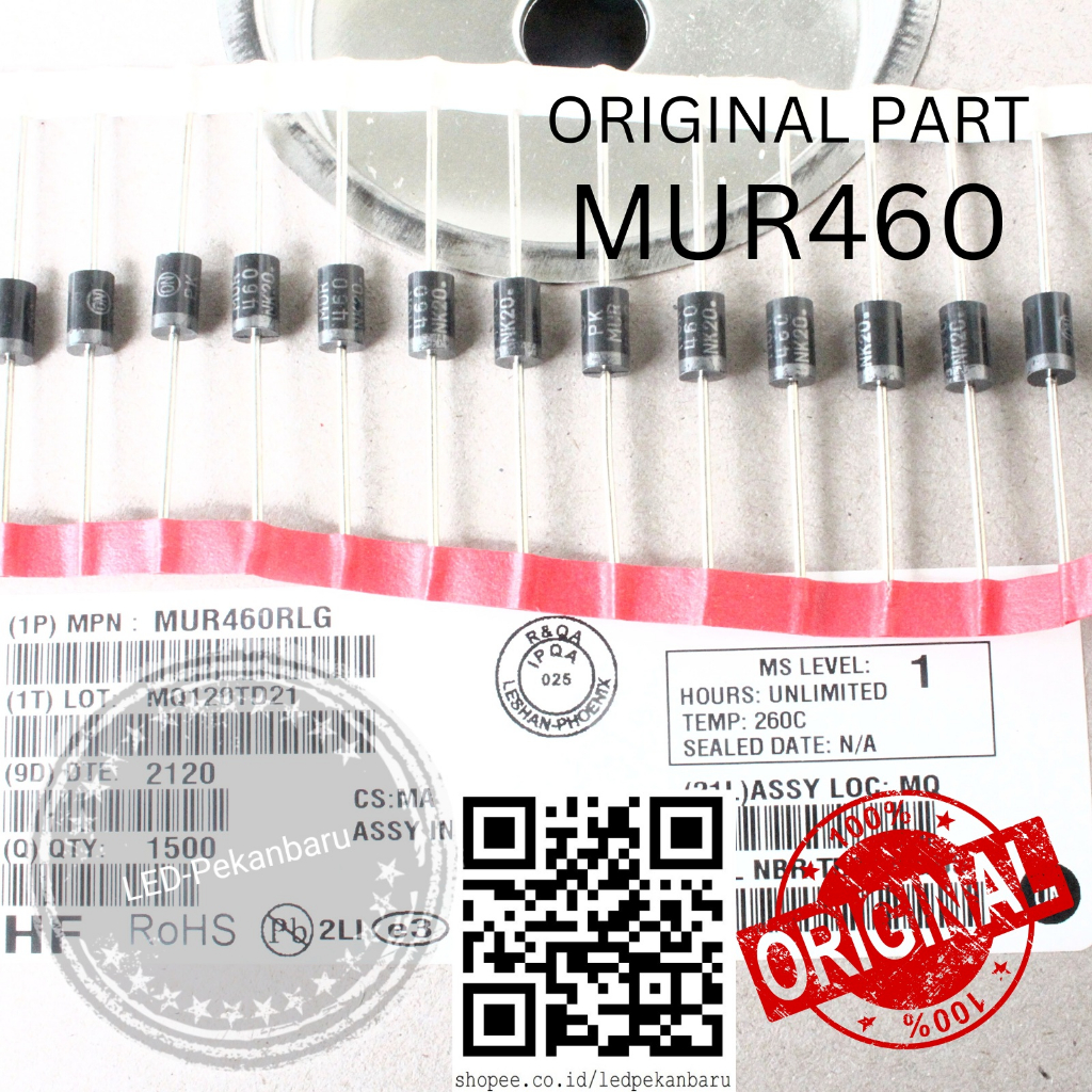 Jual ORIGINAL DIODA MUR460 MUR 460 MUR460RLG ULTRAFAST DIODE | Shopee Indonesia