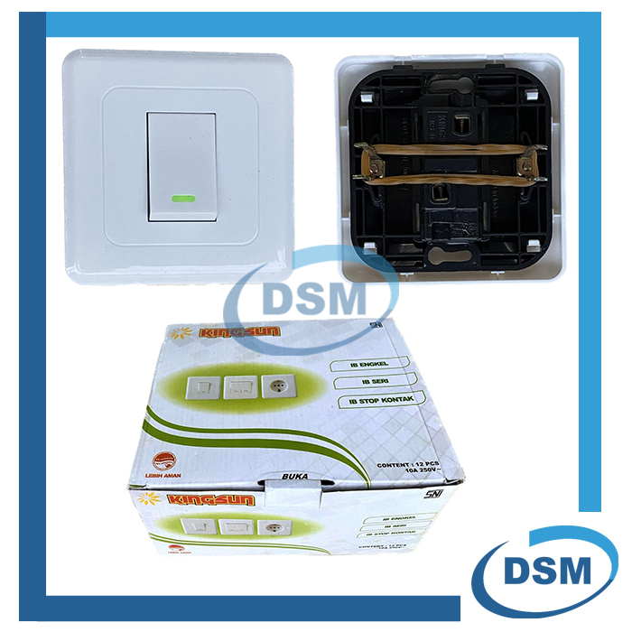 Jual KINGSUN IB INBOW SWITCH SAKLAR ENGKEL SINGLE TANAM TEMBOK PUTIH ...