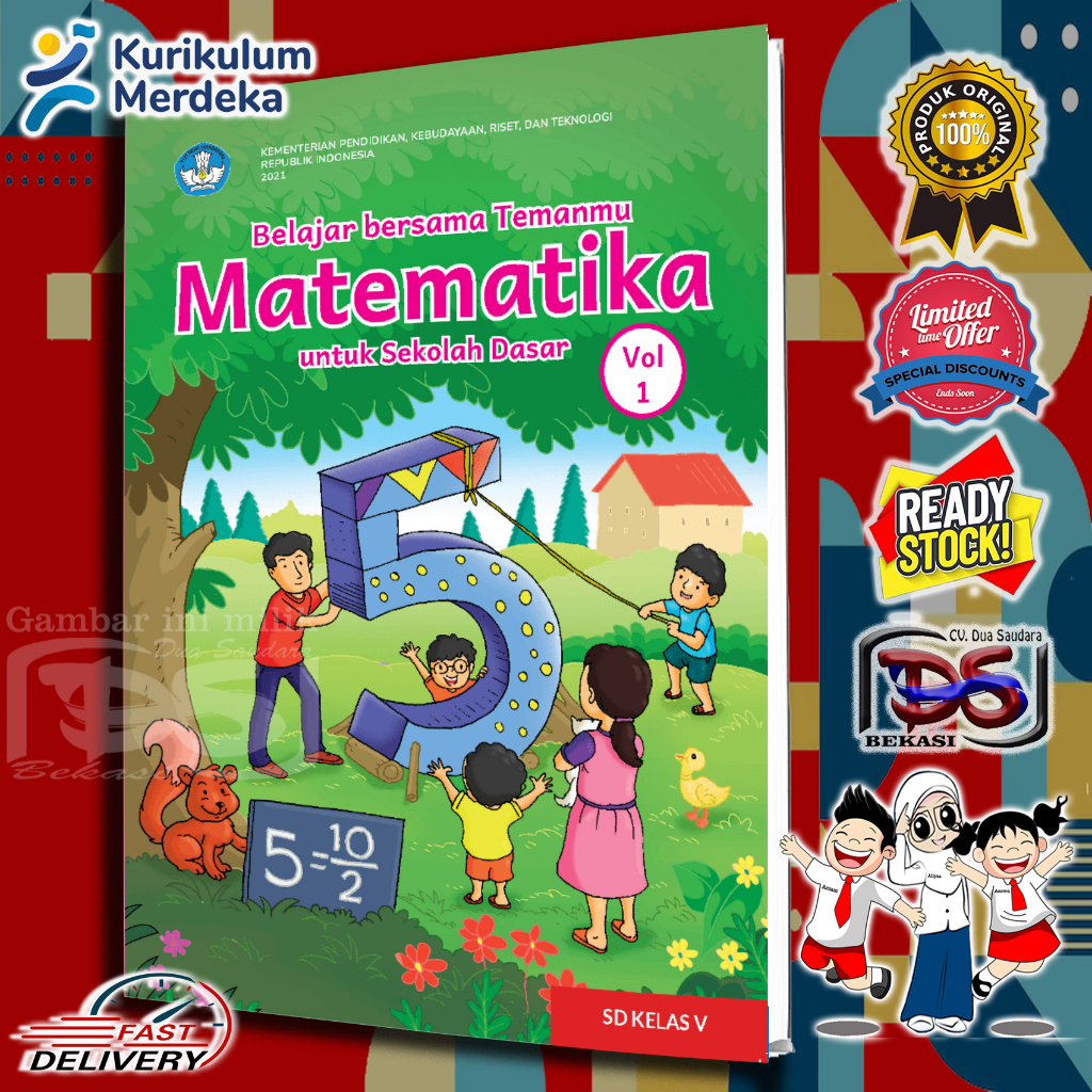 Jual K-Mer Buku Siswa MTK VOL 1 LS Kls 5 SD / MI Belajar Bersama Temanmu MATEMATIKA - Kurikulum ...