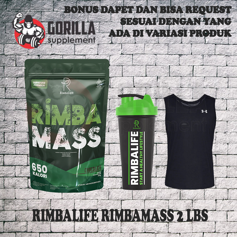 Jual RIMBALIFE Rimba Mass 2lbs / 900 Gram Gainer Bulking Susu Penambah ...