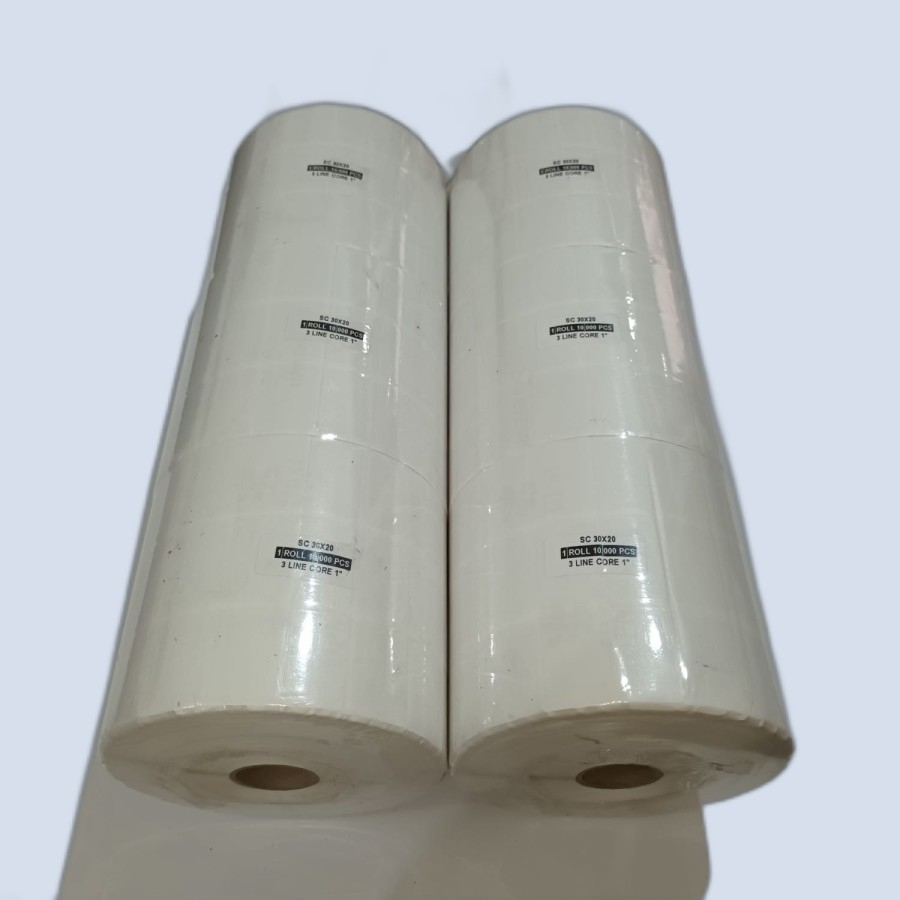 Jual Label Semicoated 30 x 20 mm 3 Line | Shopee Indonesia