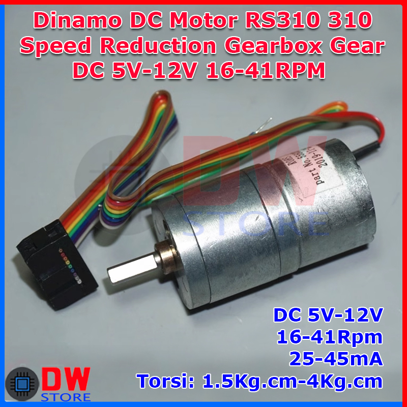 Jual Dinamo DC Motor RS310 310 Speed Reduction Gearbox Gear 5V-12V GA25 ...