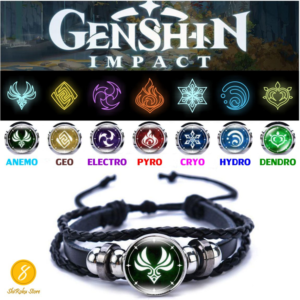 Jual Genshin Impact Vision Bracelet / Gelang Elemen dari Game Anime ...