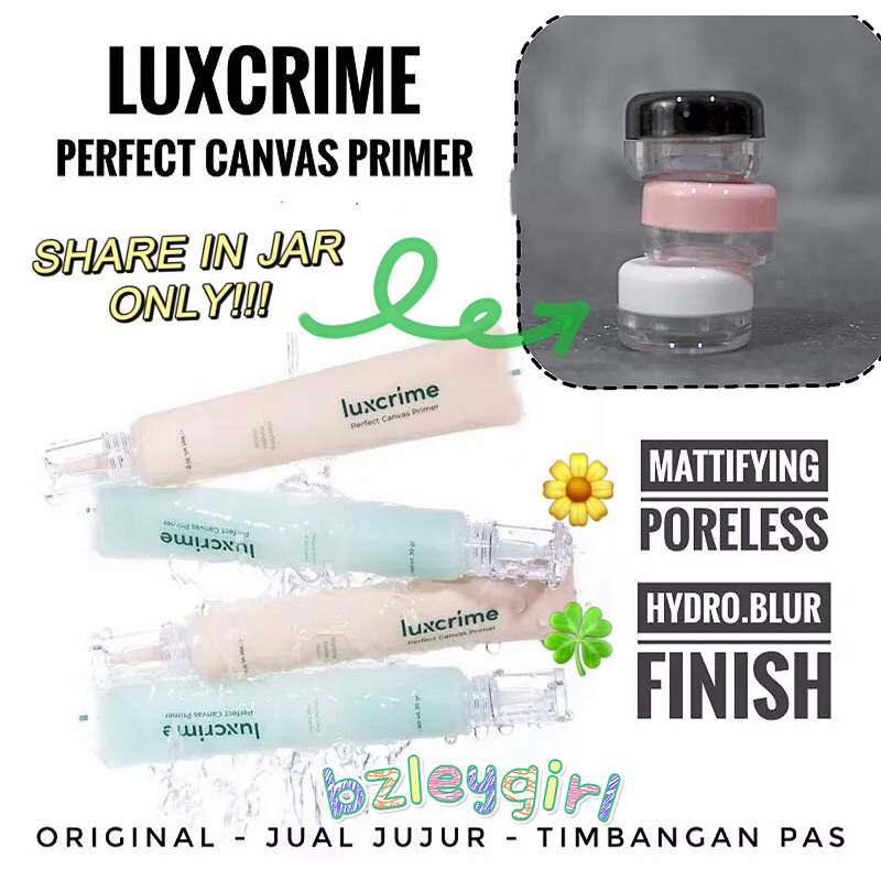 Jual [Share In Jar] LUXCRIME PRIMER mattefying Poreless primer - Hydro ...