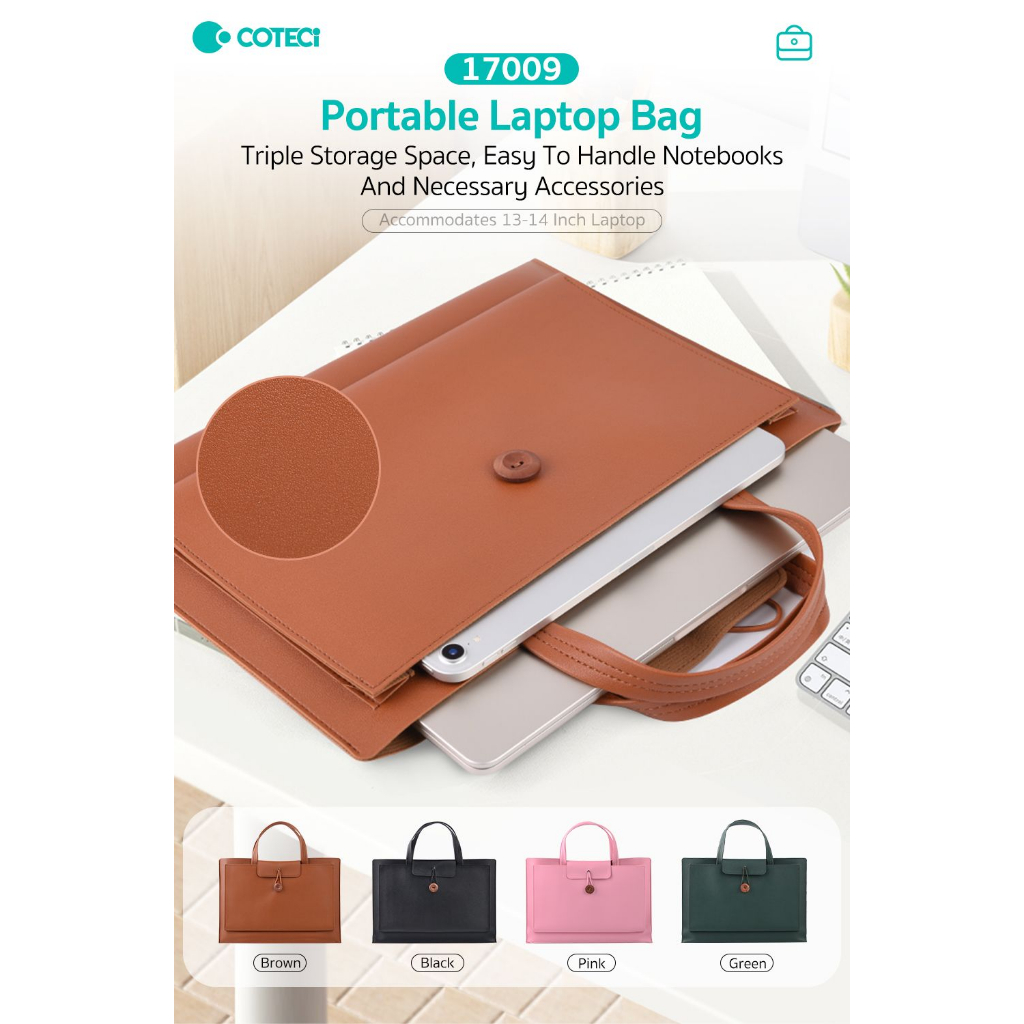 Jual TAS LAPTOP TAS NOTEBOOK PORTABLE LAPTOP PU BAG UNIVERSAL COTECI ...