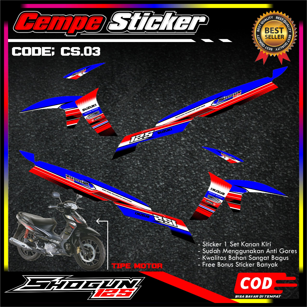 Jual Stiker Shogun SP 125 Robot Decal Striping Standar Shogun SP 125 ...