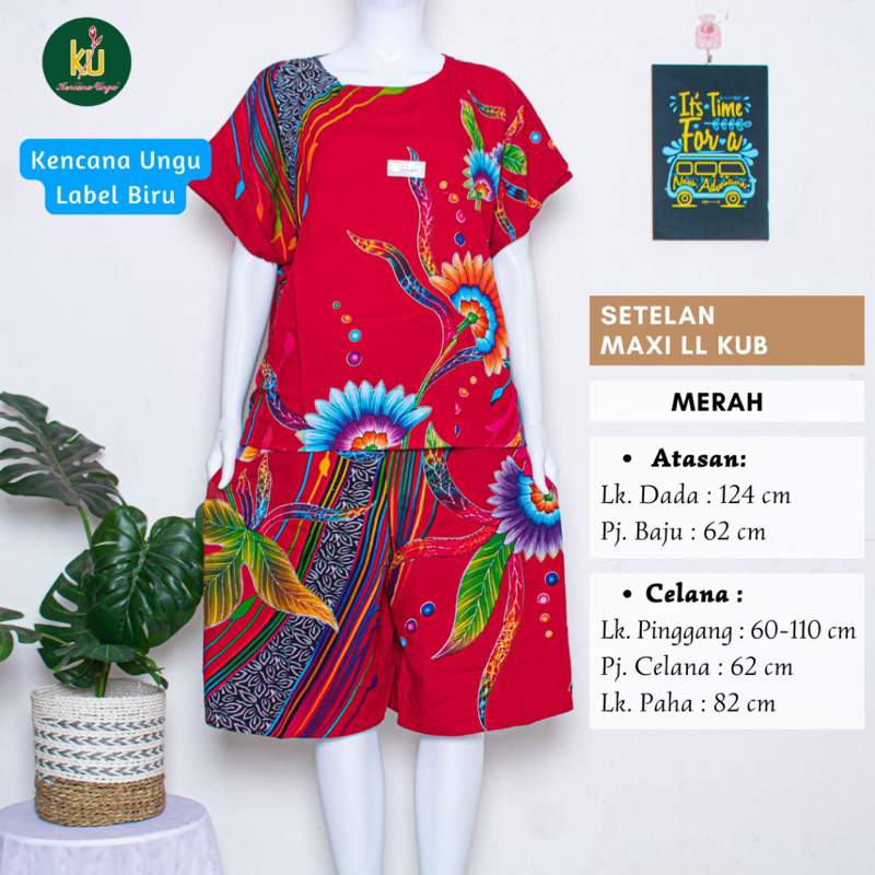 Jual BABY DOLL KENCANA UNGU STELLAN CELANA KULOT PENDEK UKURAN JUMBO LD 124 CM / LABEL BIRU BAJU ...