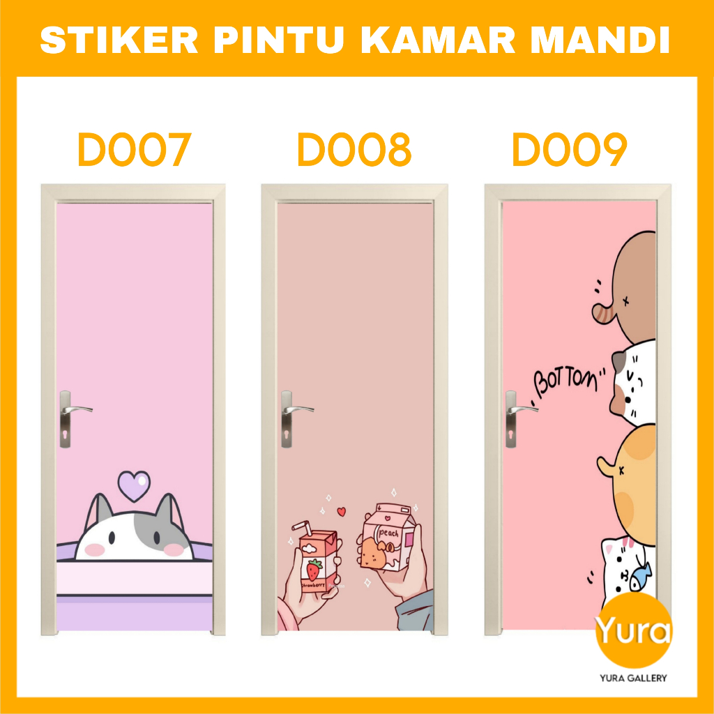 Jual Stiker/Wallpaper Pintu Aesthetic motif Kartun Pastel | Shopee ...