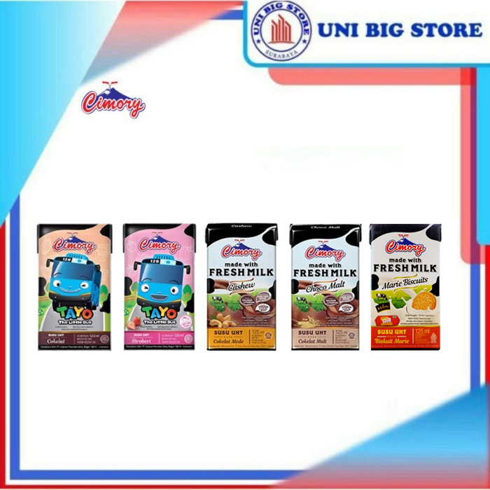 Jual Susu Cimory UHT Milk Coklat - Strawberry - Cashew - Choco Malt 125 ...