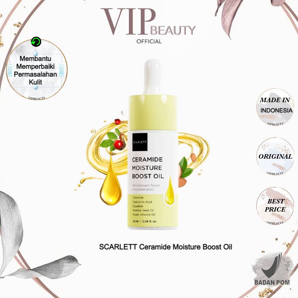 Jual SCARLETT Whitening Ceramide Moisture Boost Oil 10ml | Shopee Indonesia