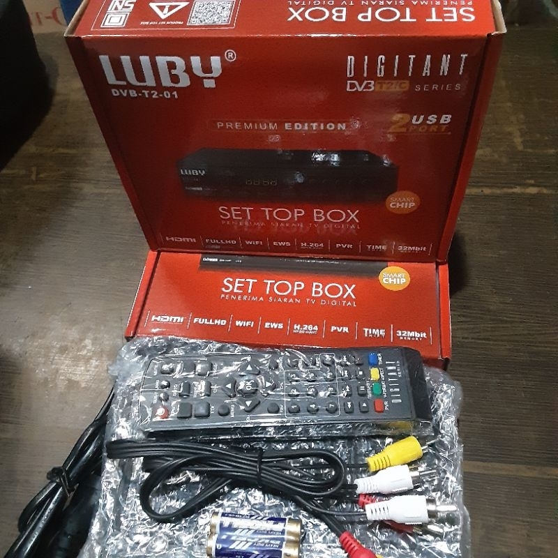 Jual LUBY SET TOP BOX DVB T2 01 TV Siaran Digital Receiver STB Bisa Youtube | Shopee Indonesia