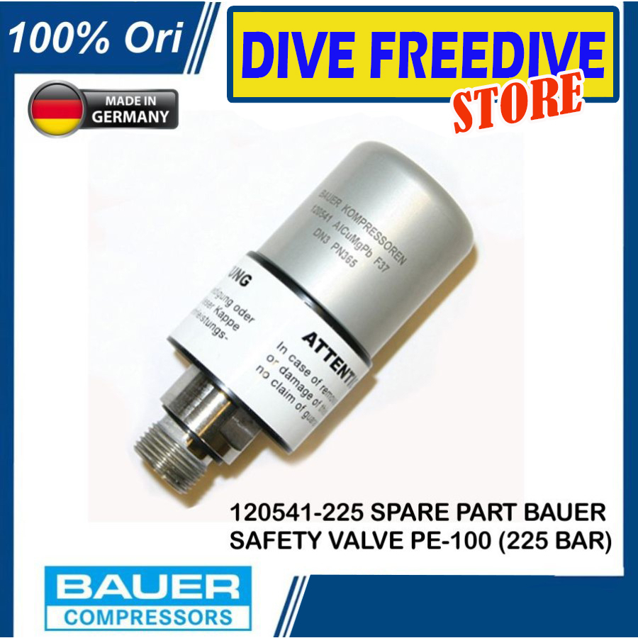 Jual 120541-225-KD Spare Part Safety Valve Compressor Bauer PE 100 225 ...