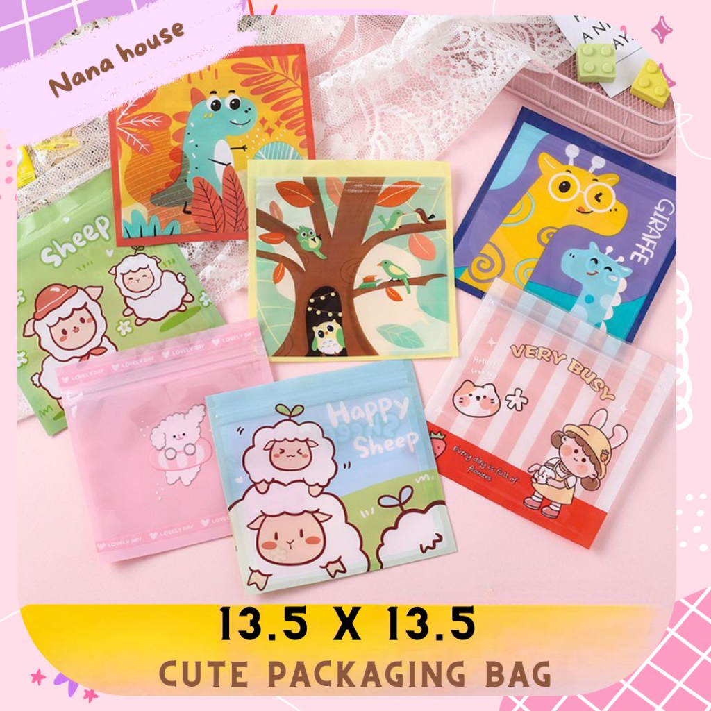Jual DY PACK PLASTIK ZIPPER AESTHETIC 13x13 KEMASAN PERMEN COOKIES MINI ...