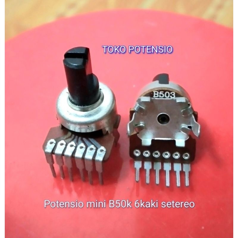 Jual POTENSIO MINI POLITRON 6KAKI B50K SETEREO | Shopee Indonesia