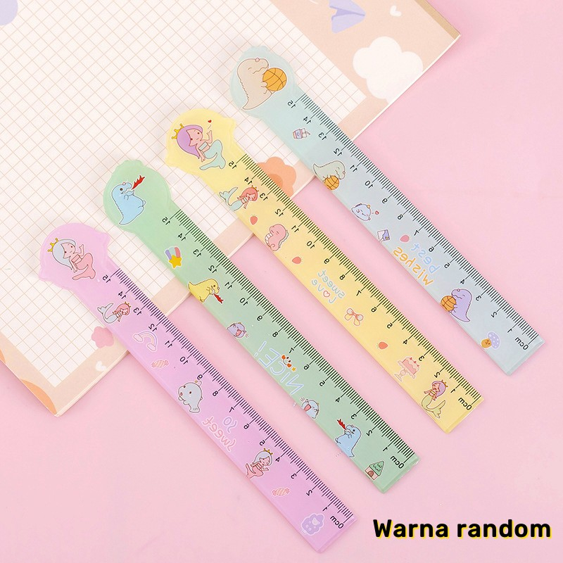 Jual Penggaris beraneka motif lucu 15cm Cute ruler Penggaris karakter ...