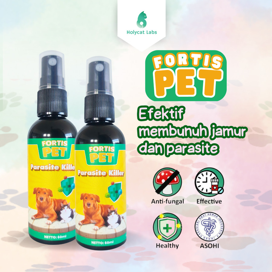 Jual Fortis Parasit Killer Spray 60mL For Cat & Dog - Obat Jamur ...