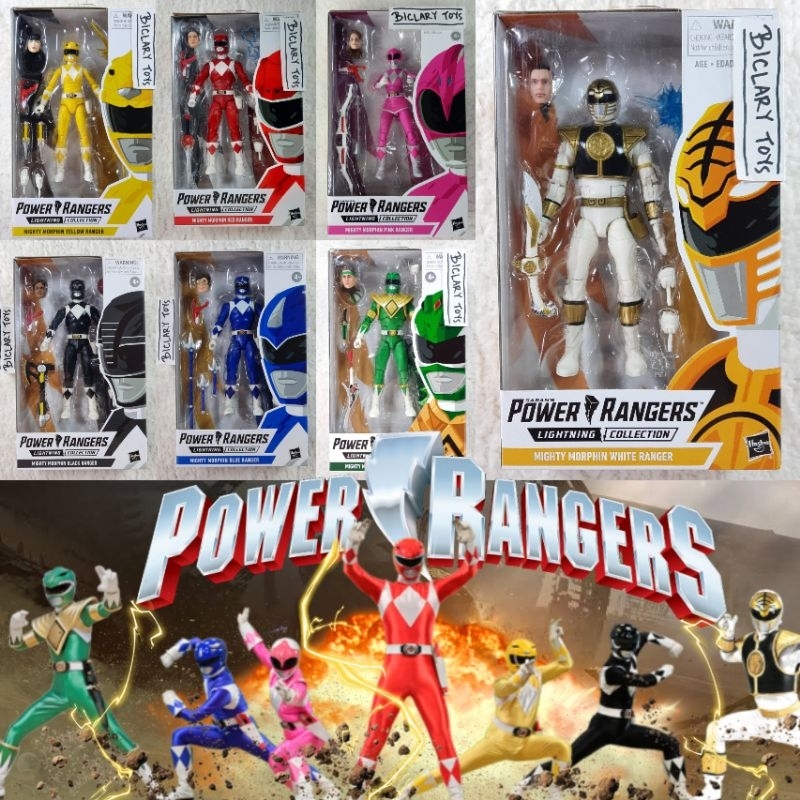 Jual Lightning Collection Mighty Morphin Power Rangers Red Blue Pink ...