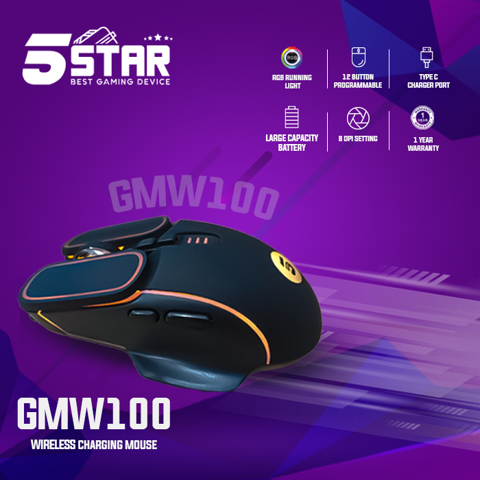 Jual 5Star Gaming Wireless Mouse GMW100 | Shopee Indonesia