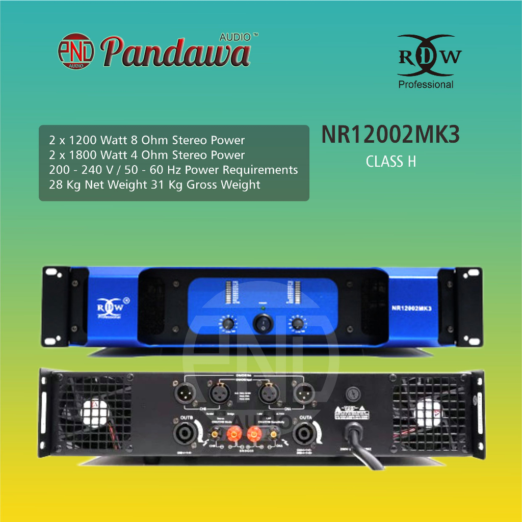 Jual POWER AMPLIFIER RDW NR 12002 PRO / NR12002 Power Amplifier ...