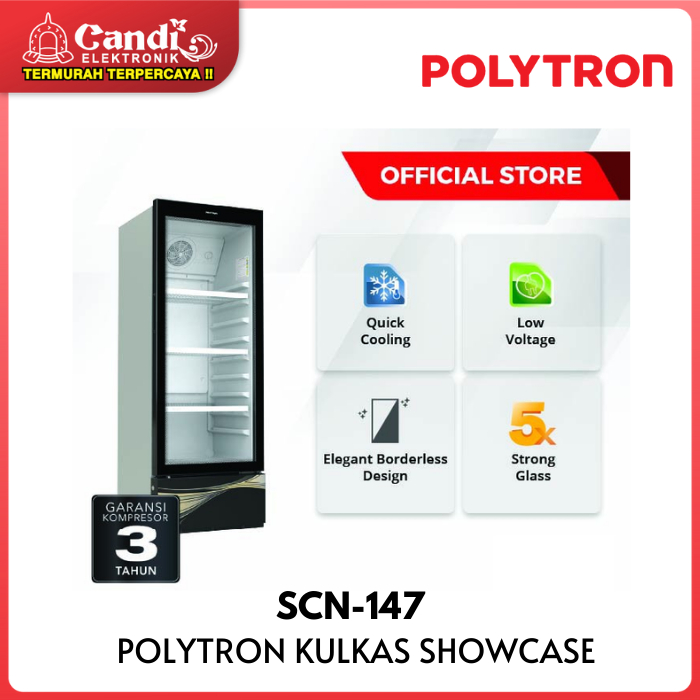 Jual POLYTRON Kulkas Showcase Kpasitas 140 Liter SCN-147 | Shopee Indonesia