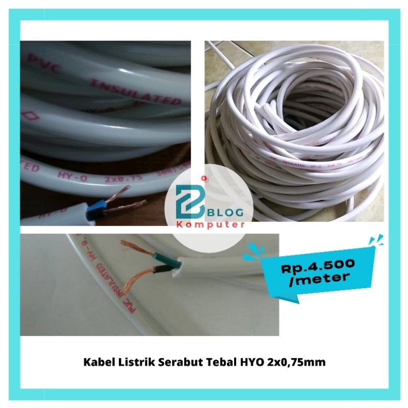 Jual Kabel Listrik Serabut Tebal HYO 2x0.75mm | Shopee Indonesia
